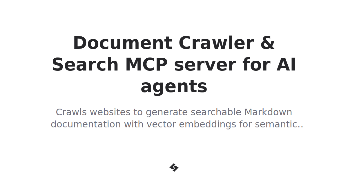 Document Crawler & Search MCP server for AI agents