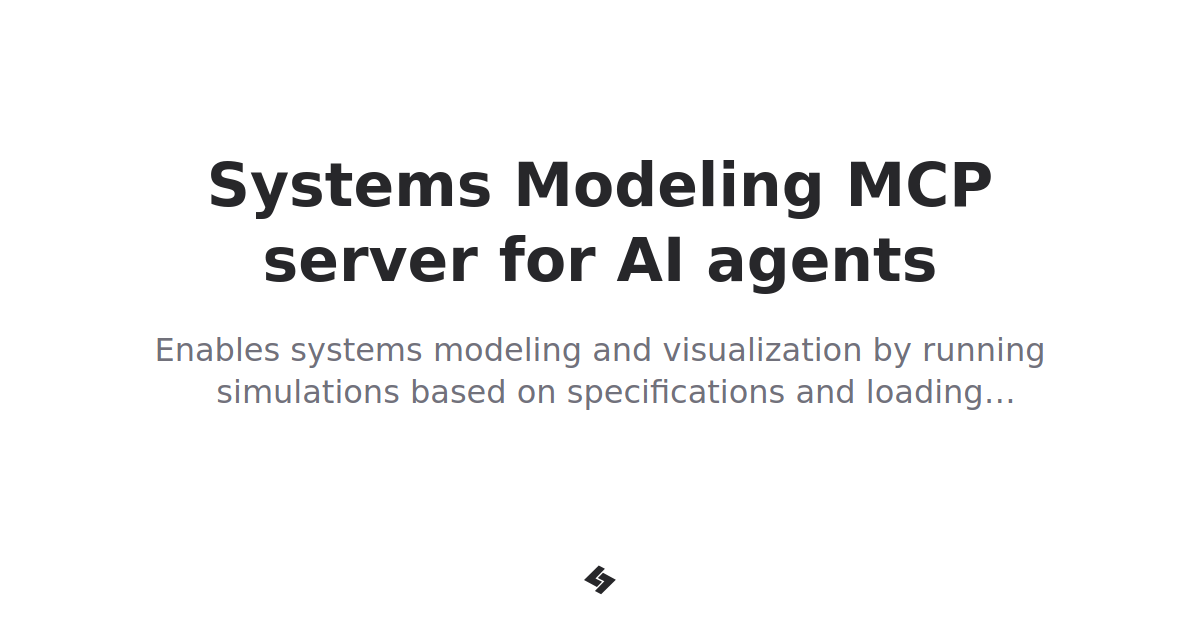 Systems Modeling MCP server for AI agents