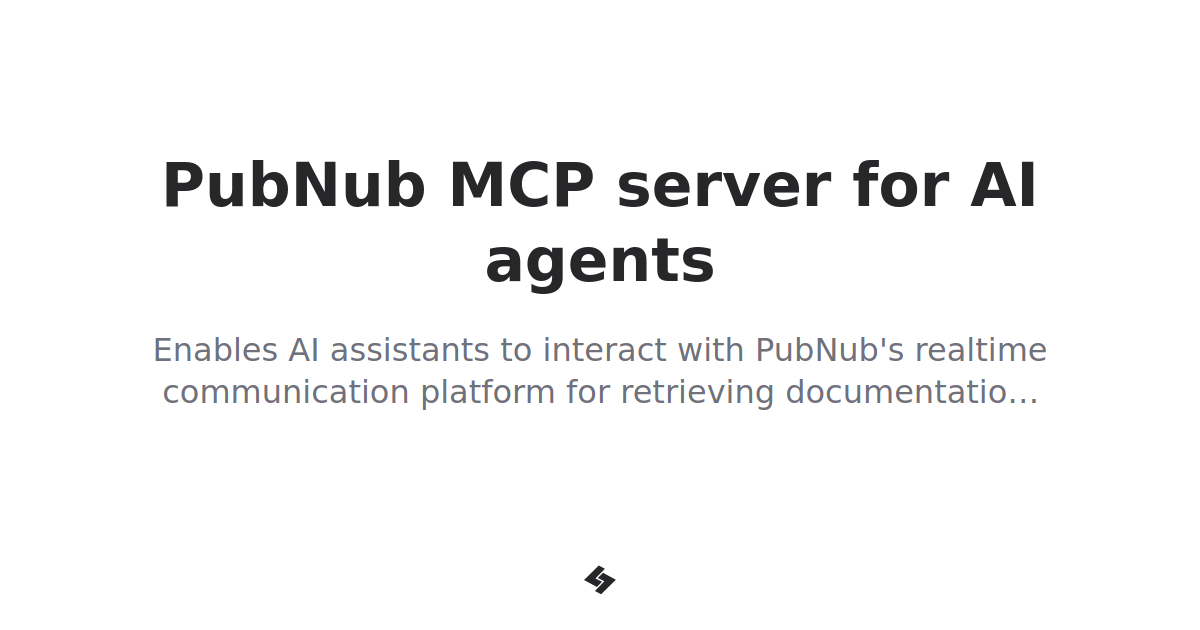 PubNub MCP server for AI agents