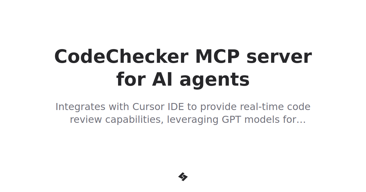 CodeChecker MCP server for AI agents