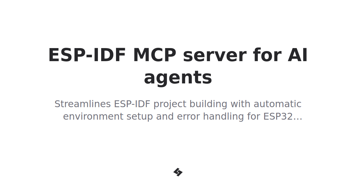 ESP-IDF MCP server for AI agents