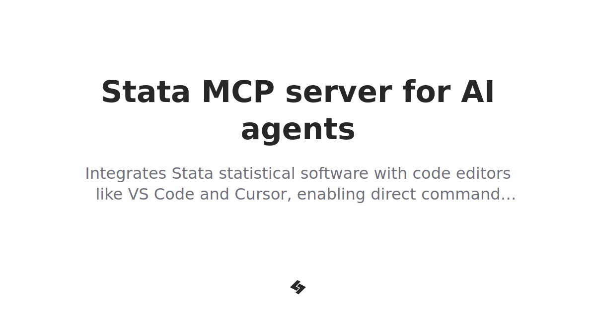 Stata MCP server for AI agents