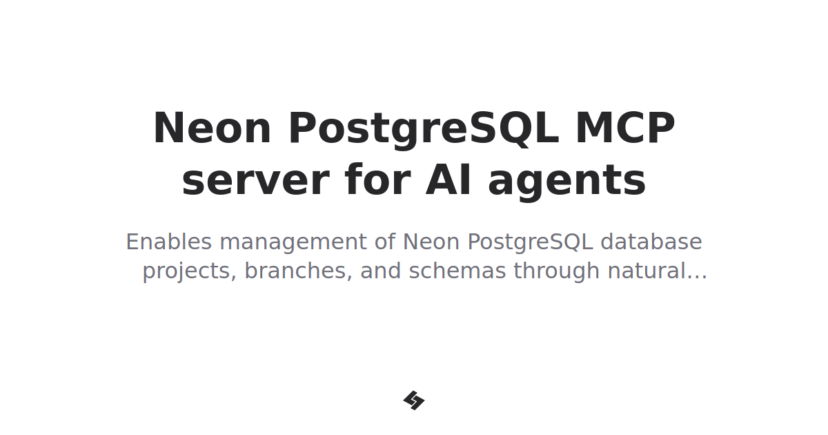 Neon Postgresql Mcp Server For Ai Agents 9278