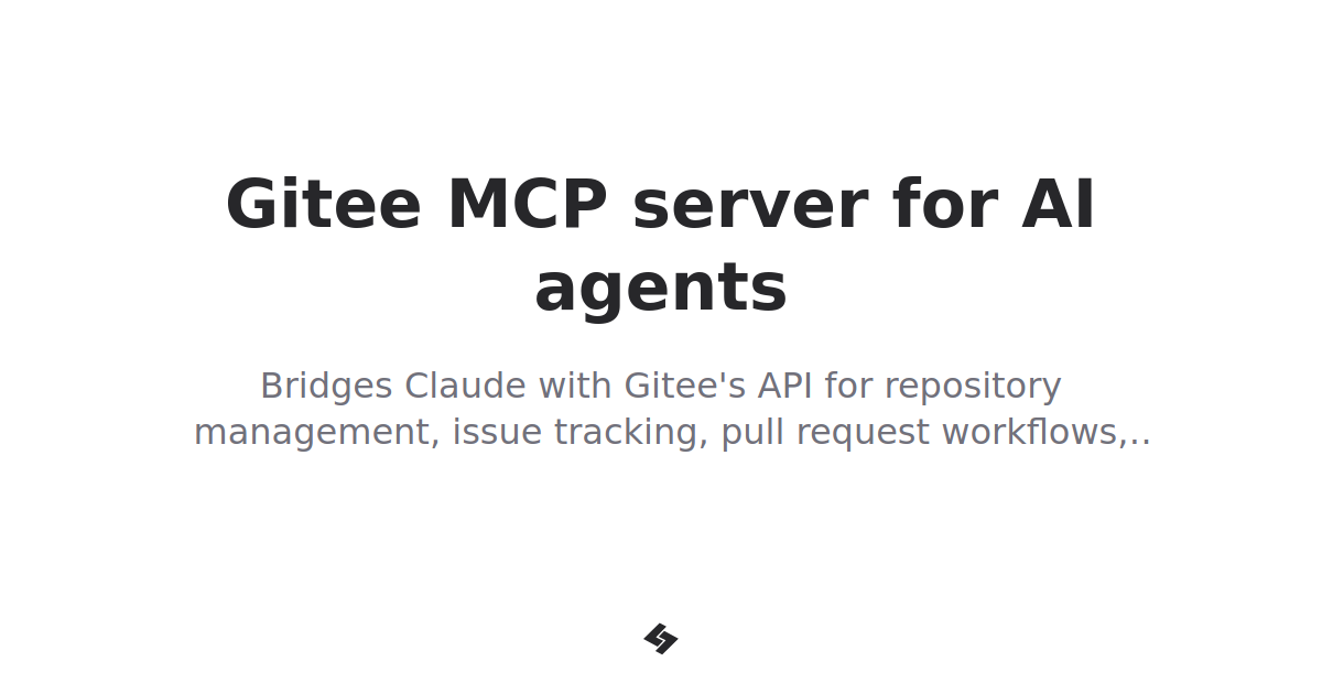 Gitee MCP server for AI agents