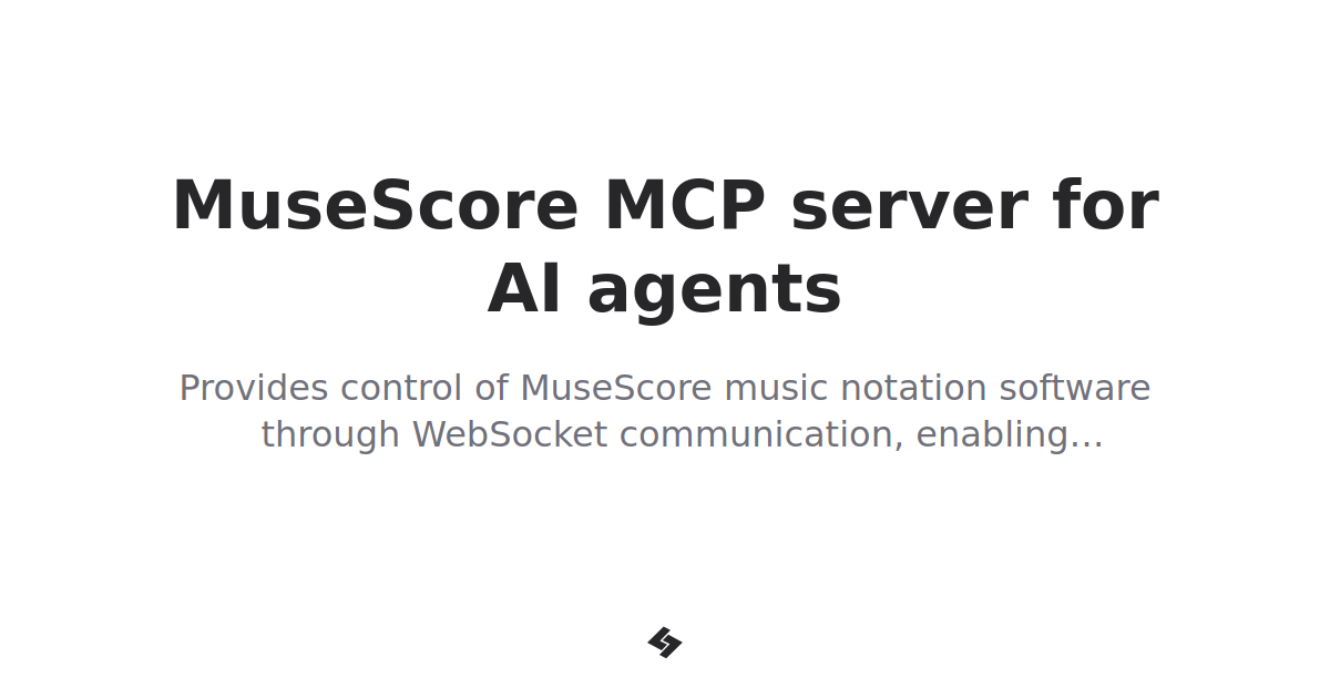 MuseScore MCP server for AI agents