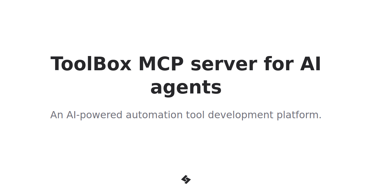 ToolBox MCP server for AI agents