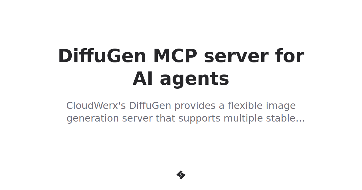 DiffuGen MCP server for AI agents
