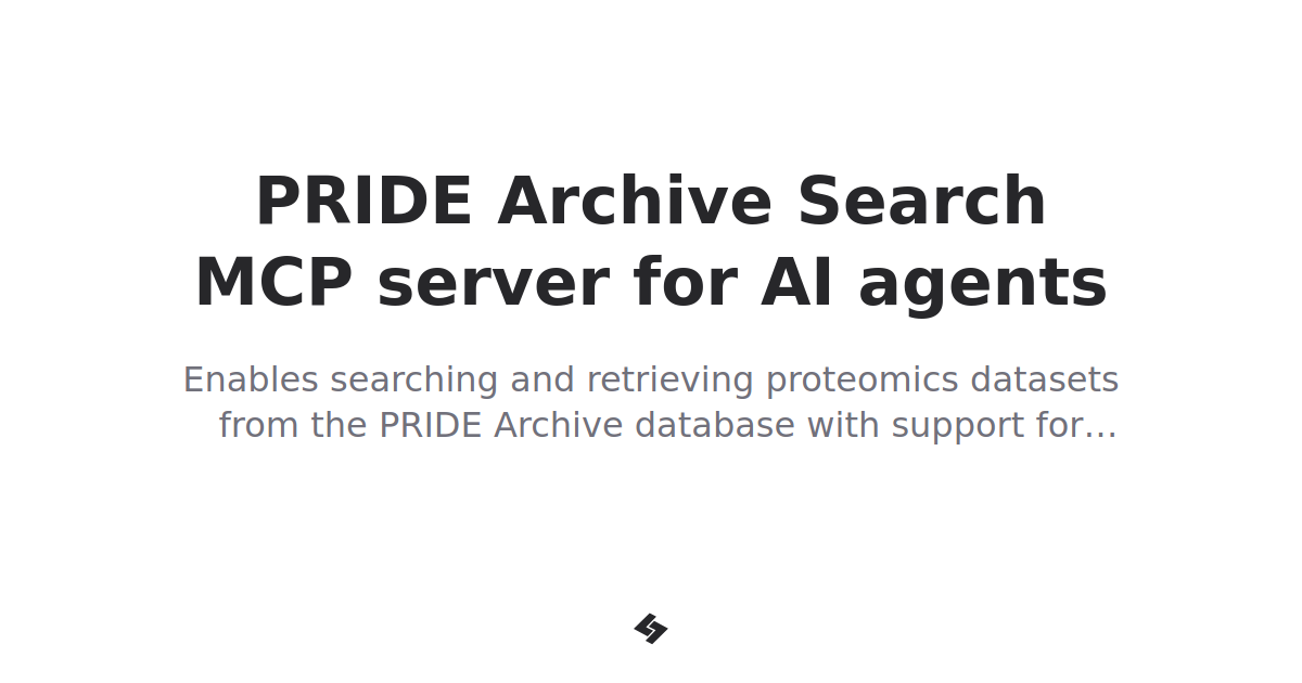 PRIDE Archive Search MCP server for AI agents