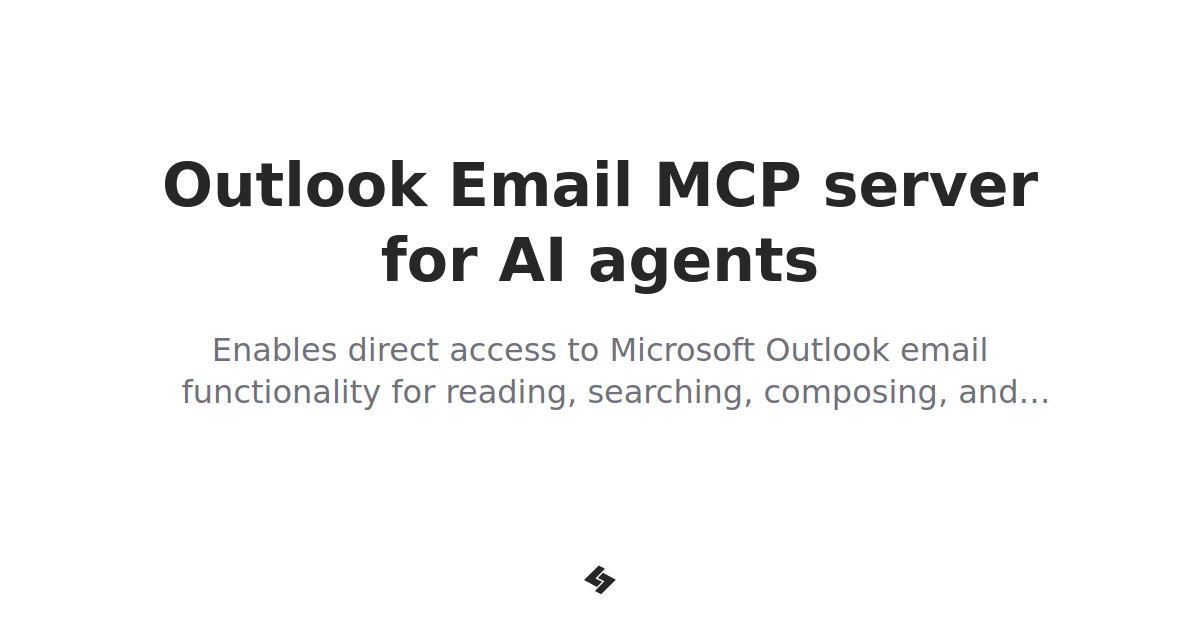 Outlook Email MCP server for AI agents