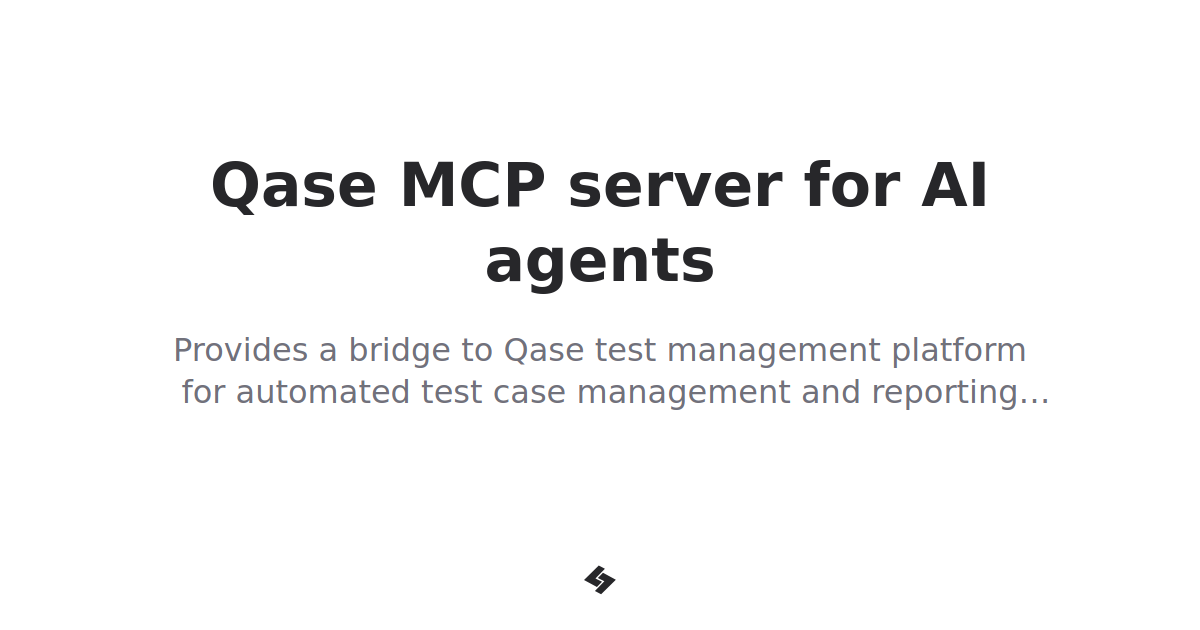 Qase MCP server for AI agents