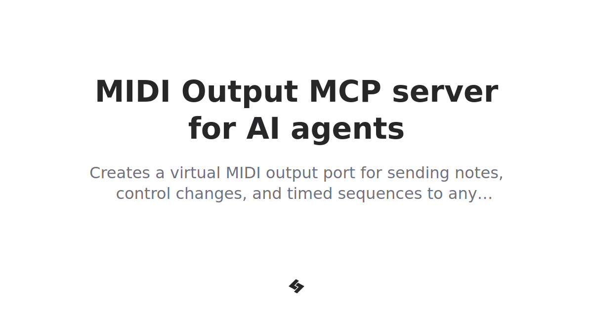 MIDI Output MCP server for AI agents