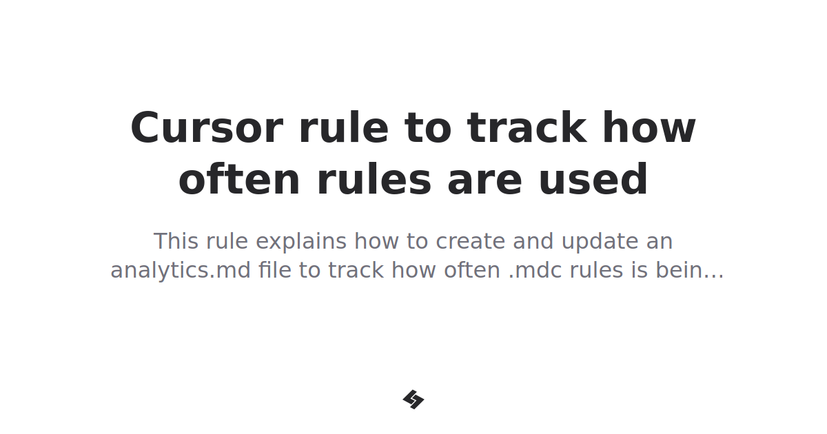 Cursor rule to track how often rules are used