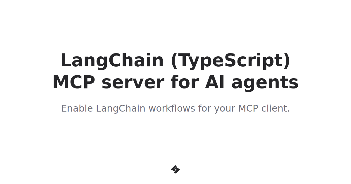 LangChain (TypeScript) MCP server for AI agents